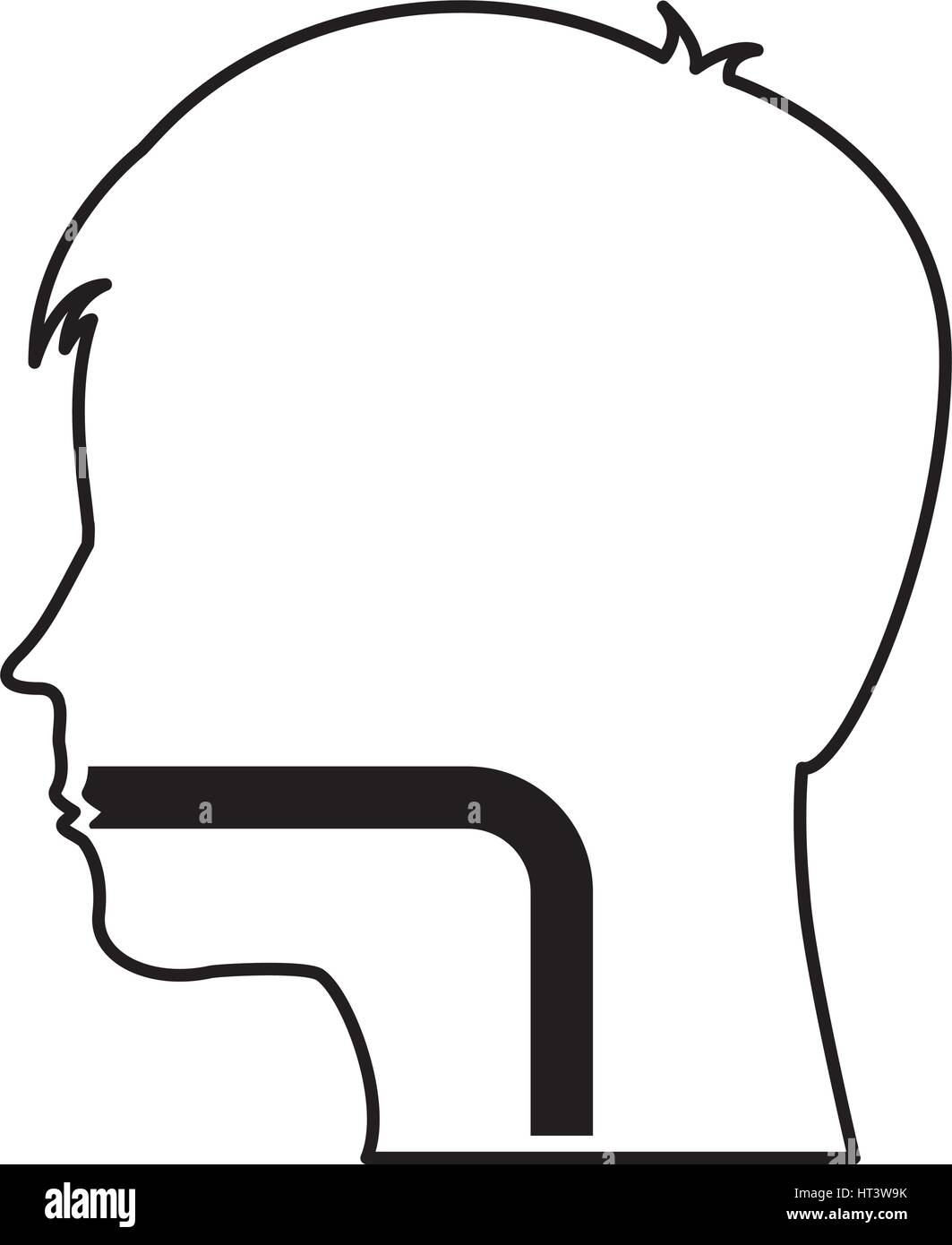 human profile with medical icon Stock Vector Image & Art - Alamy