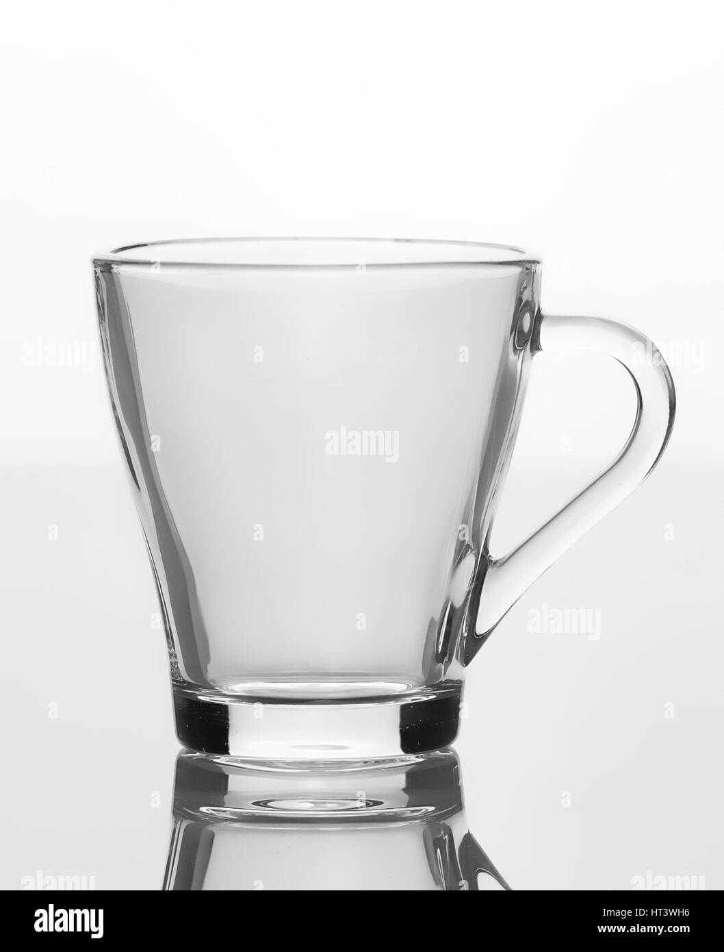 Empty cup of tea with handle isolated on white background Stock Photo ...