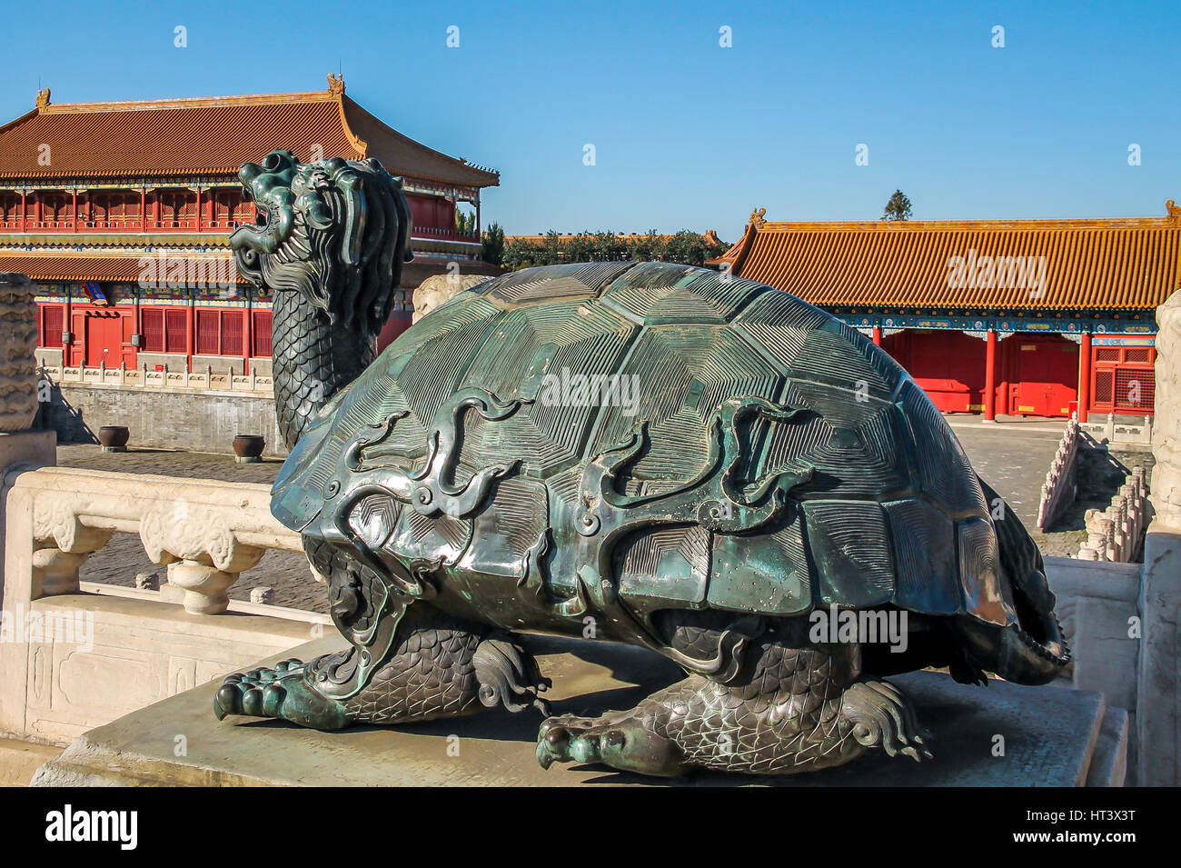 Turtle broze statue - Forbidden City, Beijing, China Stock Photo - Alamy