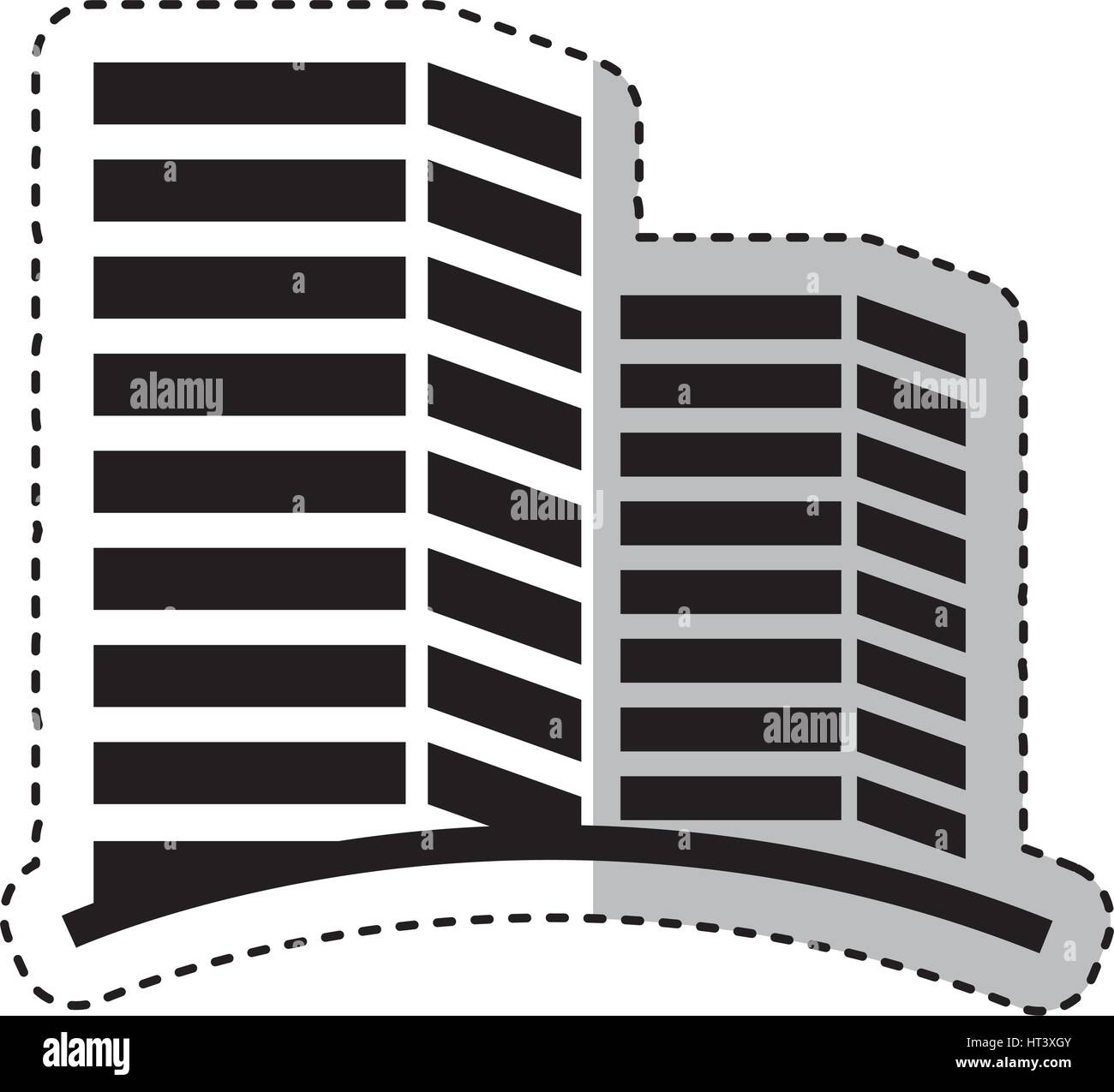 building silhouette isolated icon Stock Vector Image & Art - Alamy