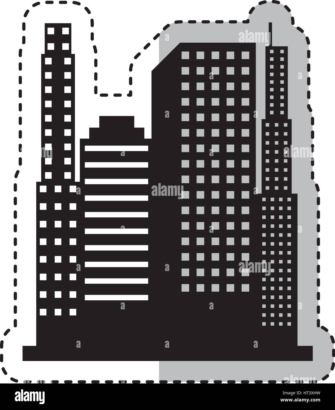 building silhouette isolated icon Stock Vector Image & Art - Alamy
