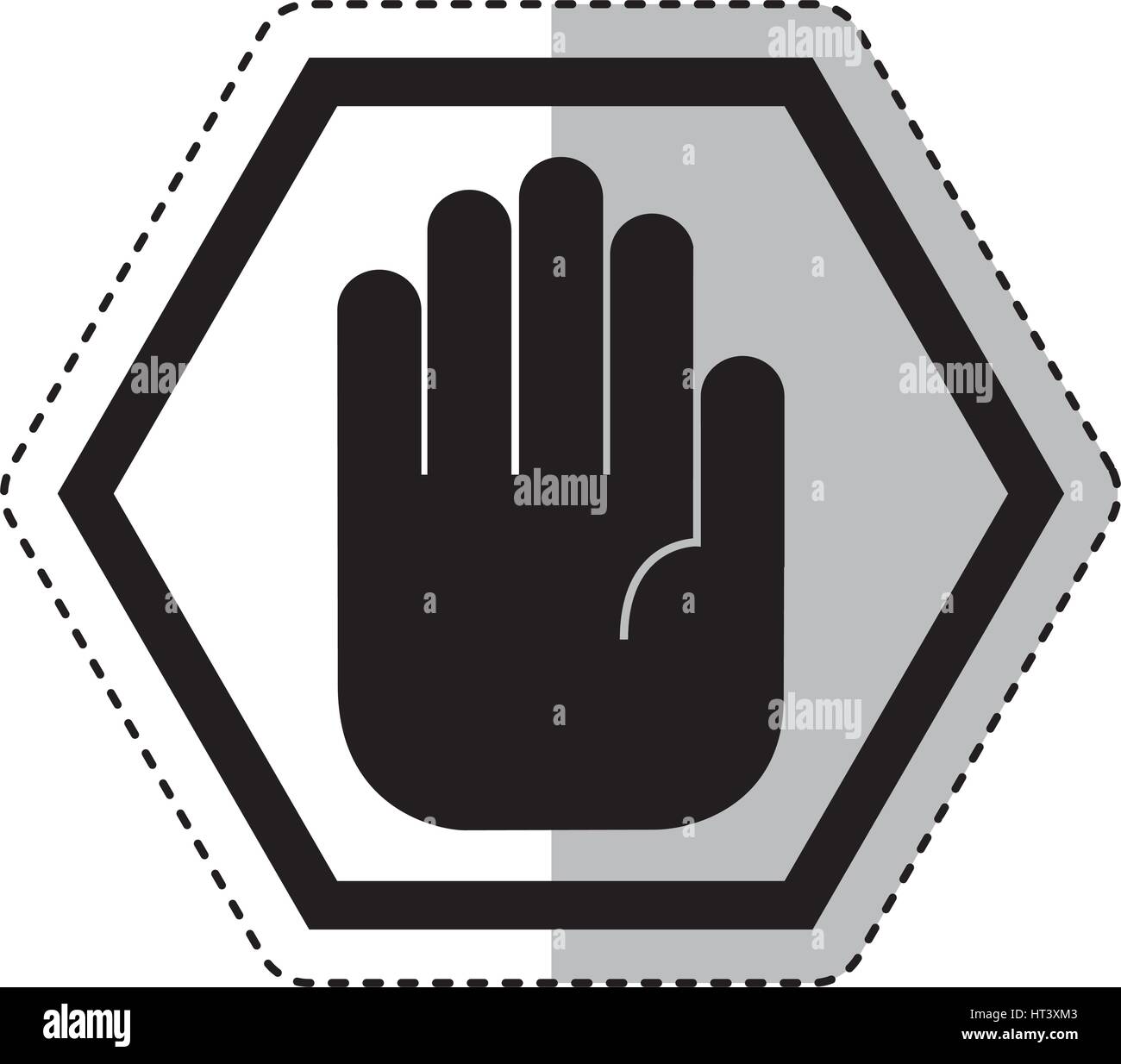 hand stop isolated icon Stock Vector Image & Art - Alamy