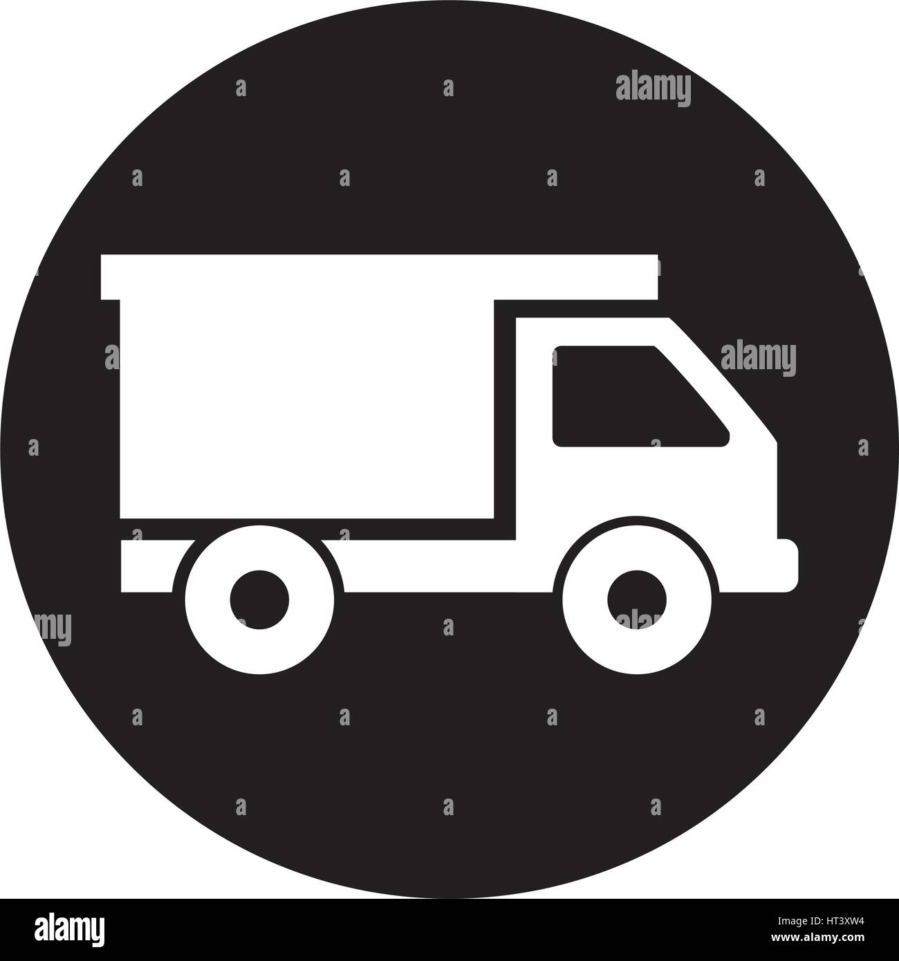 Tipper truck icon flat Stock Vector Images - Alamy