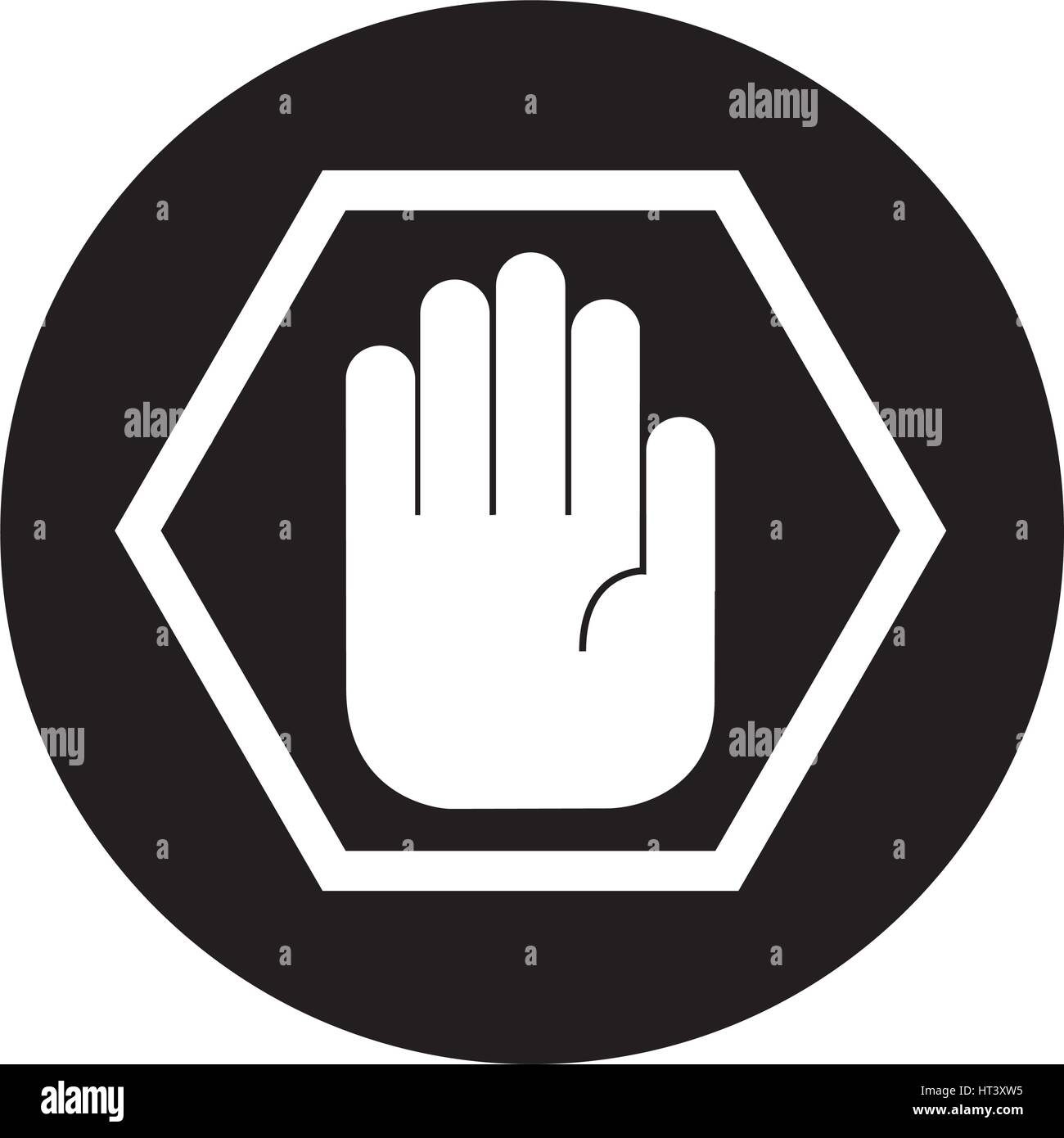 hand stop isolated icon Stock Vector Image & Art - Alamy