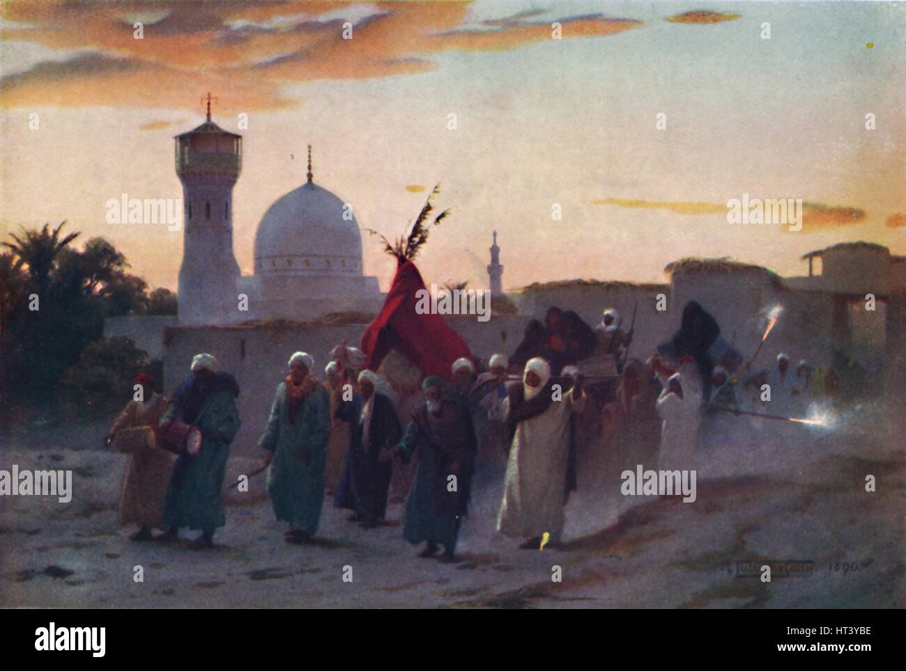 'A Wedding Procession at Menzala: The Home-Coming of the Bride', c1880 ...