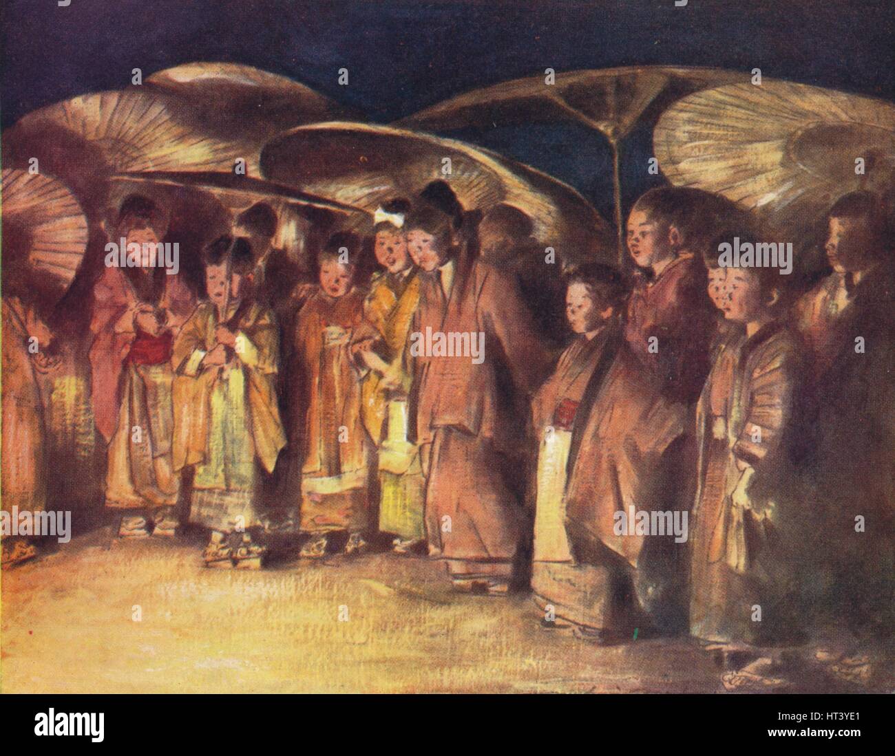 'A Street Scene, Kioto', c1887, (1901). Artist: Mortimer L Menpes Stock ...