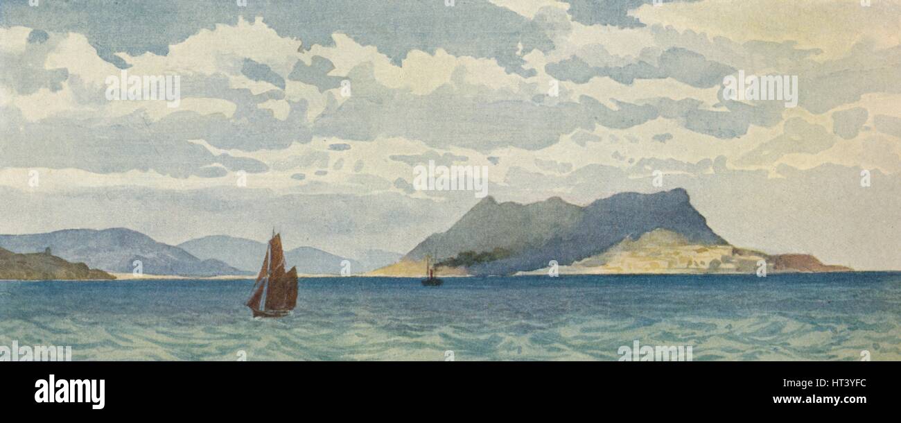 'Gibraltar from the West', c1880 (1905). Creator: Alexander Henry ...