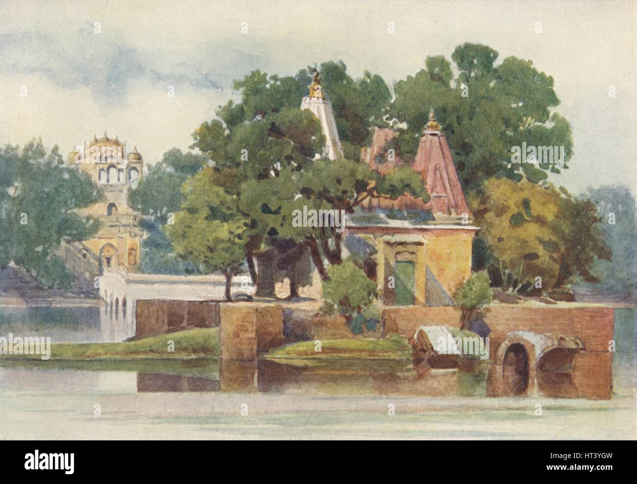 'A Temple in the Tank at Thanesar', c1880 (1905). Creator: Alexander ...