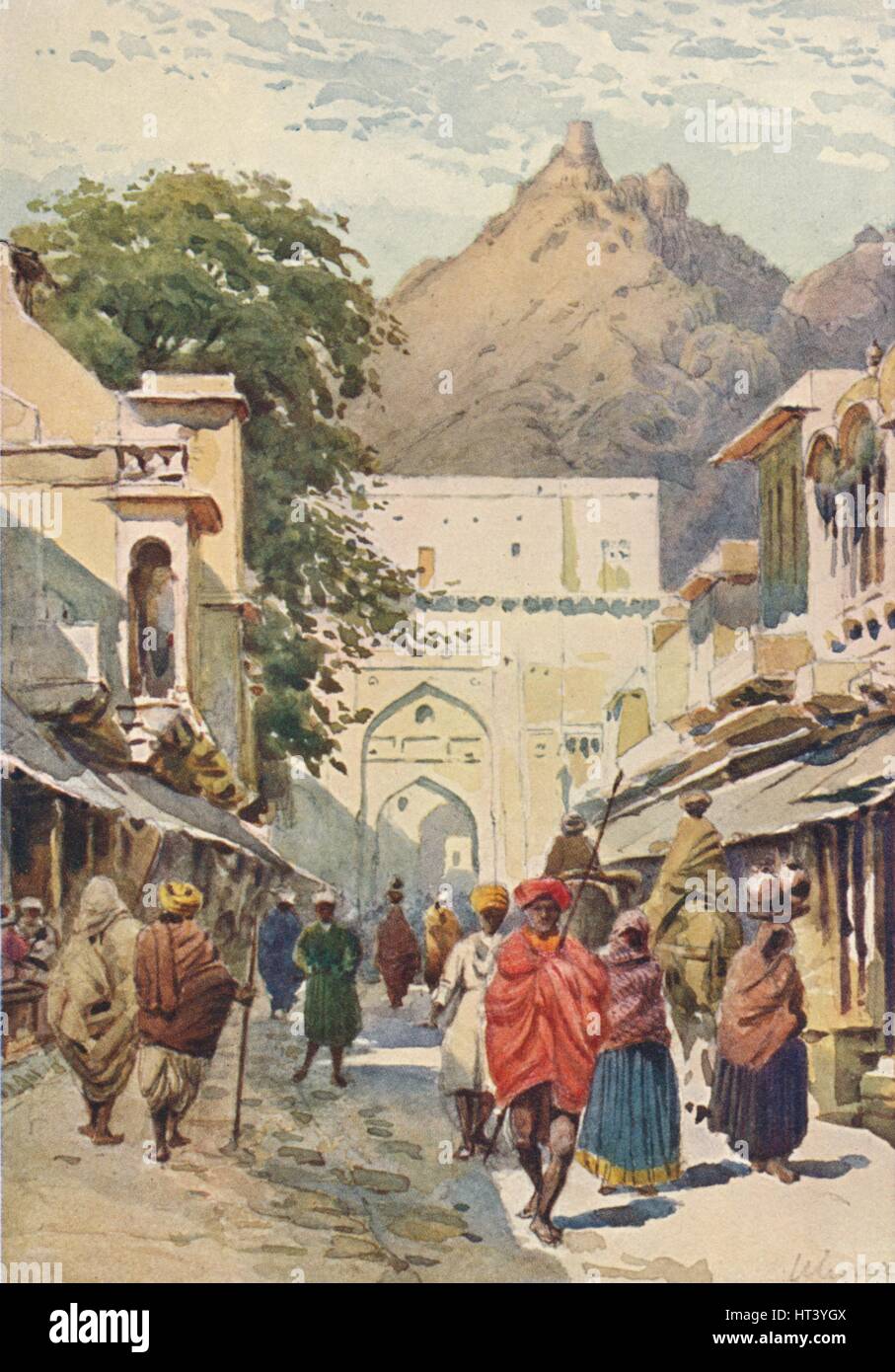 'The Main Street of Alwar', c1880 (1905). Creator: Alexander Henry ...