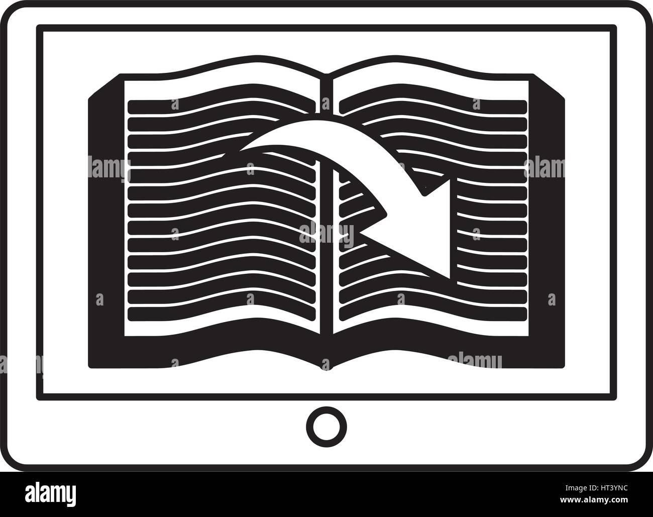 electronic book with arrow download Stock Vector Image & Art - Alamy