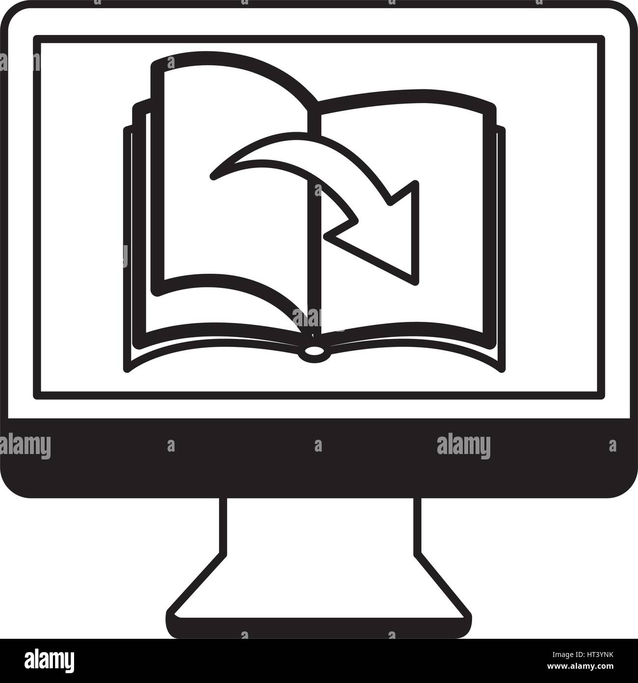 electronic book with arrow download Stock Vector Image & Art - Alamy