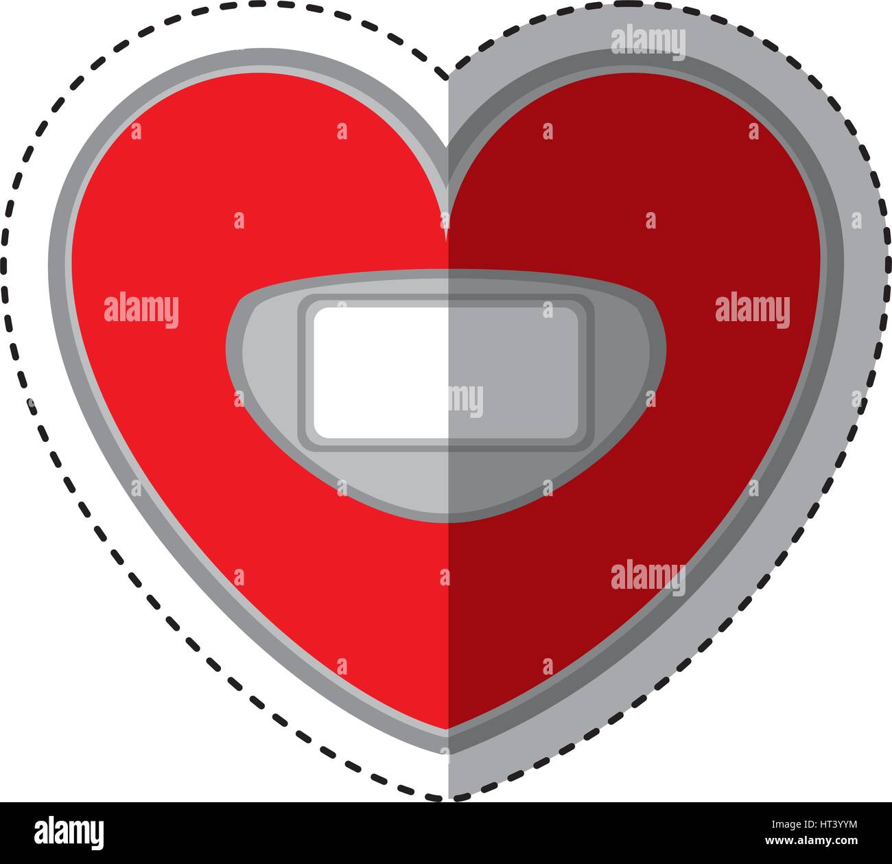 heart shaped scale balance digital icon Stock Vector Image & Art - Alamy