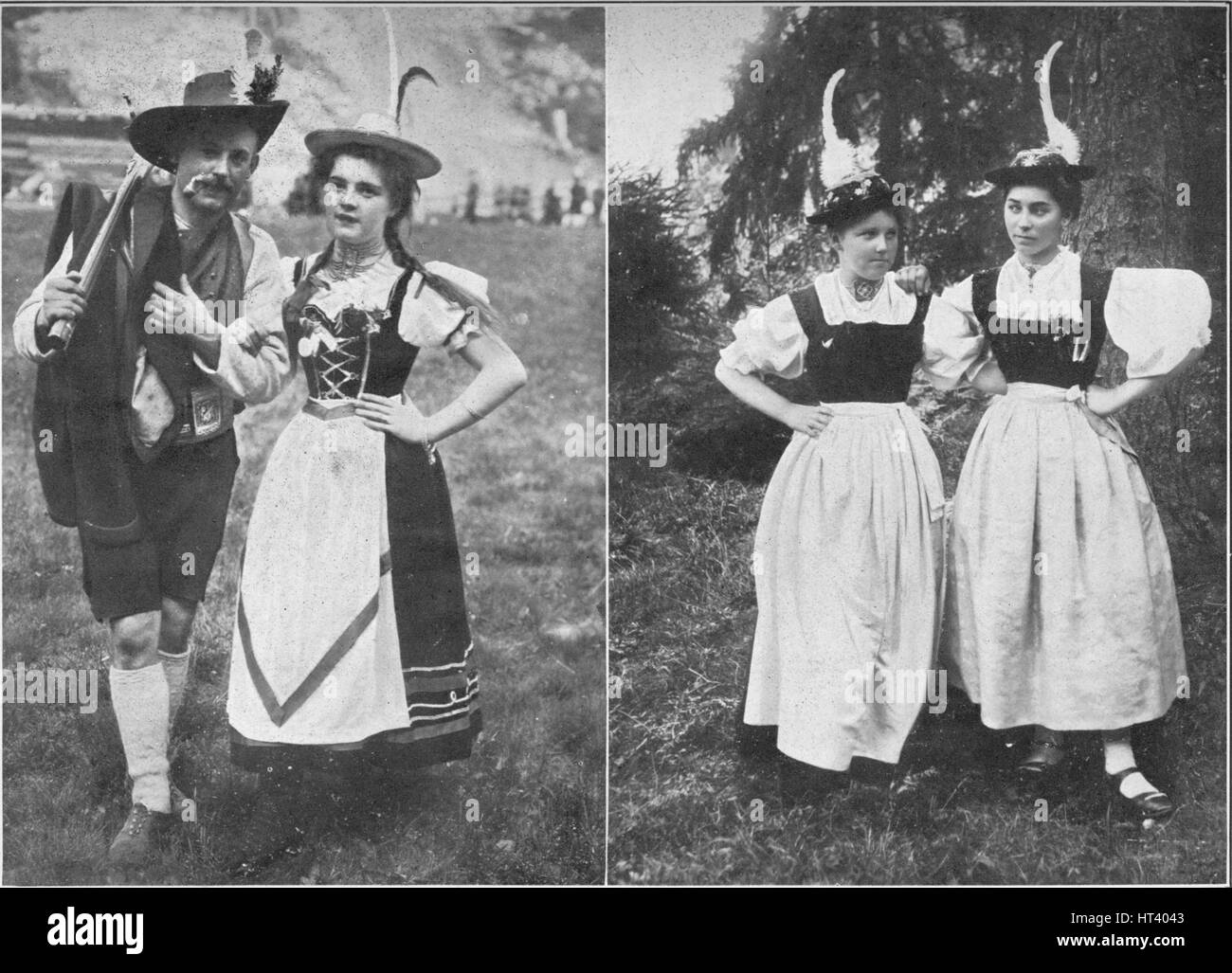 Traditional tyrolean dress Black and White Stock Photos & Images - Alamy