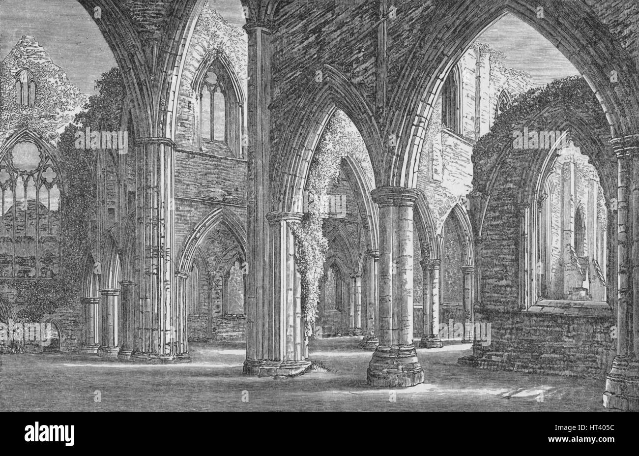 Interior of tintern abbey hi-res stock photography and images - Alamy