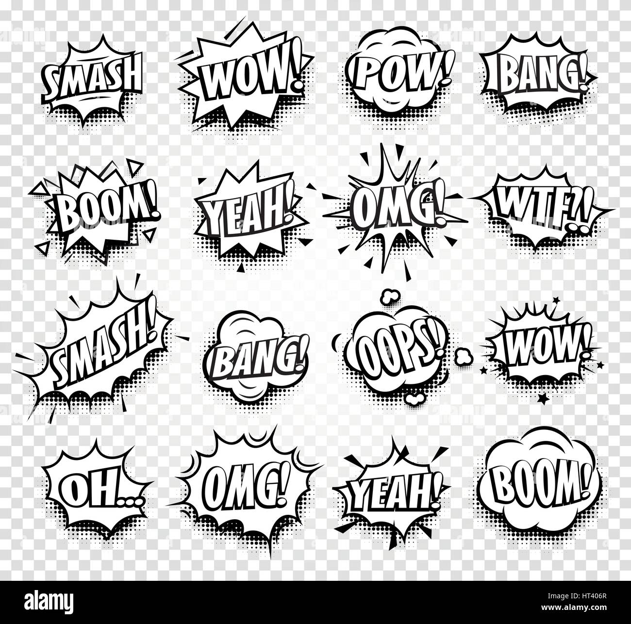 Black white message bubble Stock Vector Images - Alamy