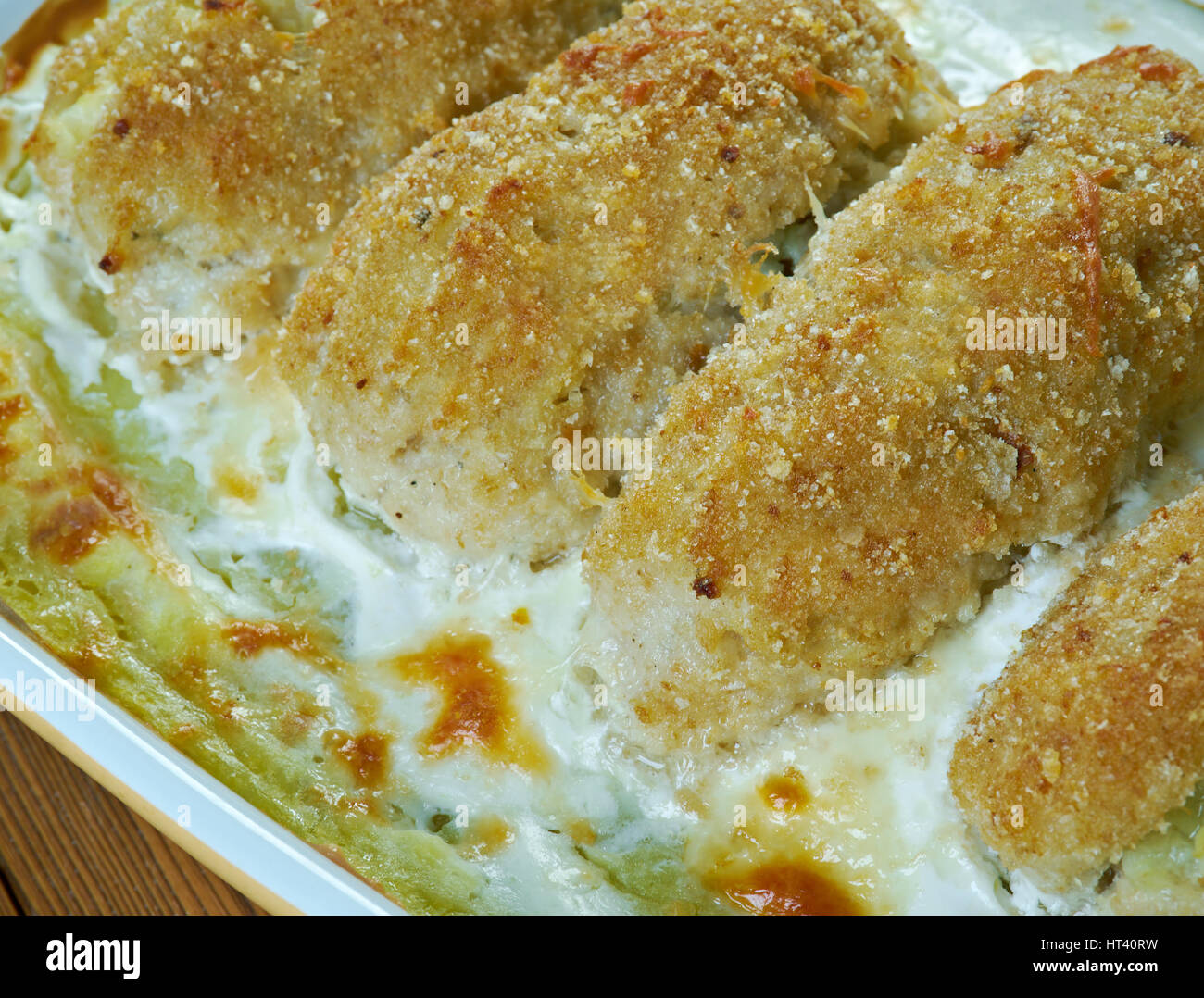 Fish Stick Casserole - fast-to-assemble fish and potato casserole Stock ...