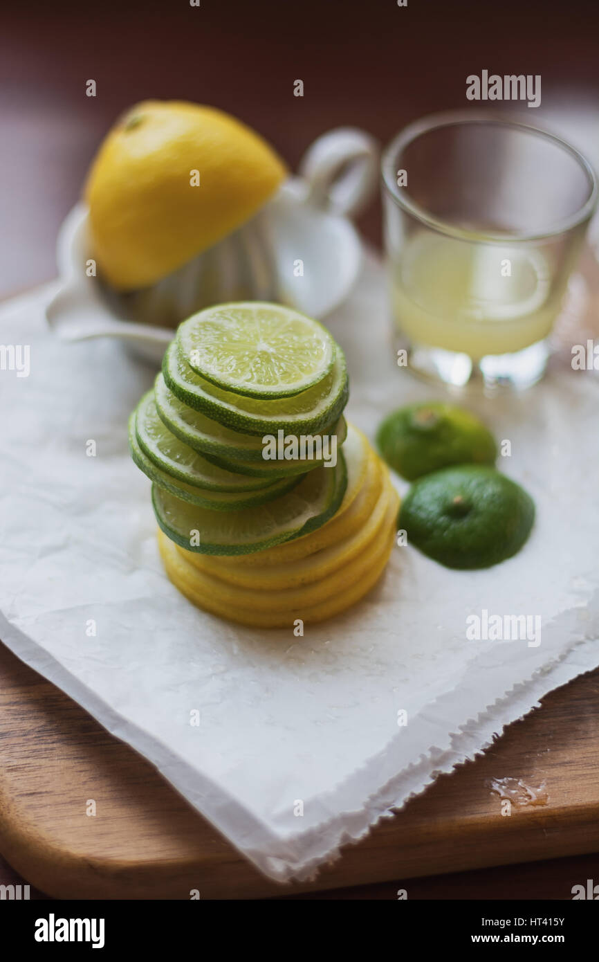 Healthy composition of lemon, lime packed with vitamin C Stock Photo ...