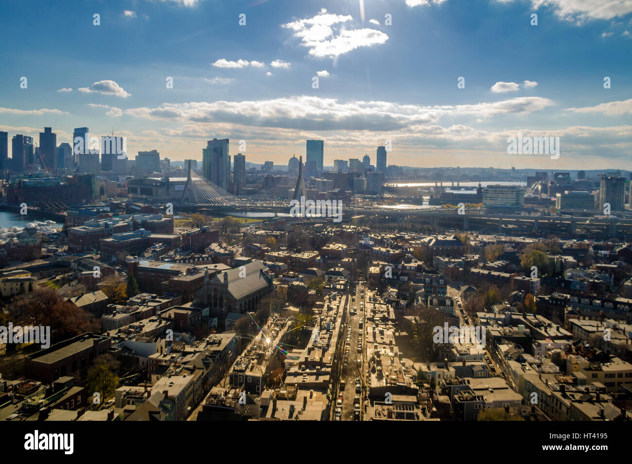 Boston harbor aerial hi-res stock photography and images - Alamy