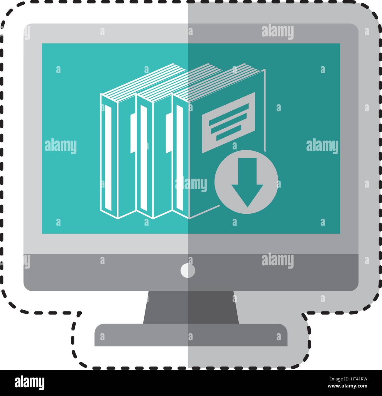 electronic book with arrow download Stock Vector Image & Art - Alamy