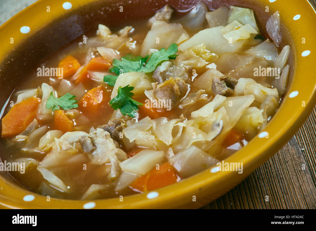 kaalikeitto - Finnish cabbage soup, close up Stock Photo - Alamy