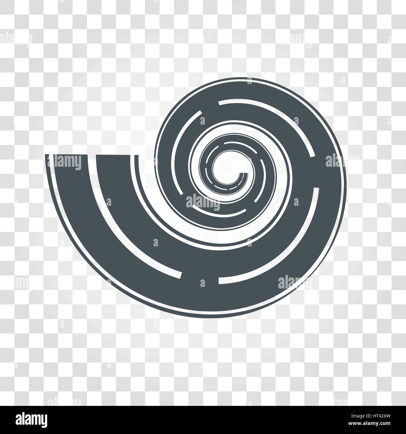 Isolated black color road or highway with dividing markings on ...