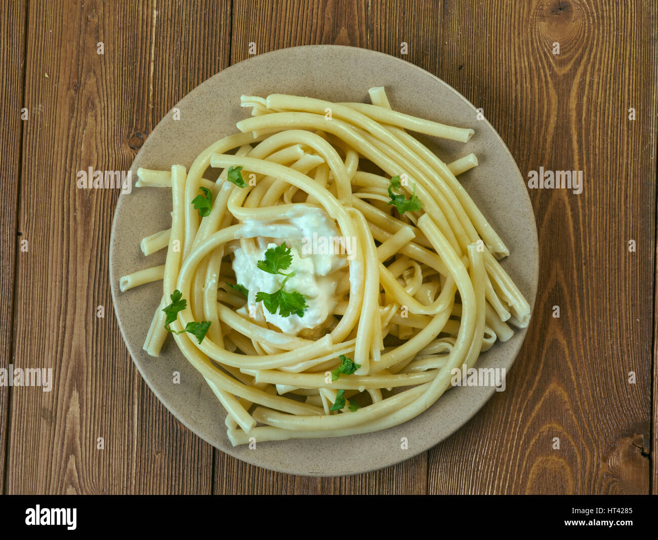 macaroni with mozzarella cheese.Italian Cuisine Stock Photo - Alamy