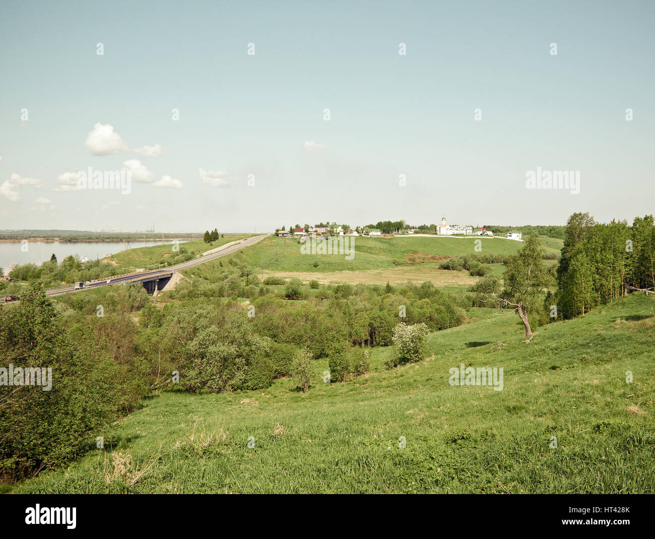 Russian spring meadow.Arkhangelsk oblast.Russian North Stock Photo - Alamy