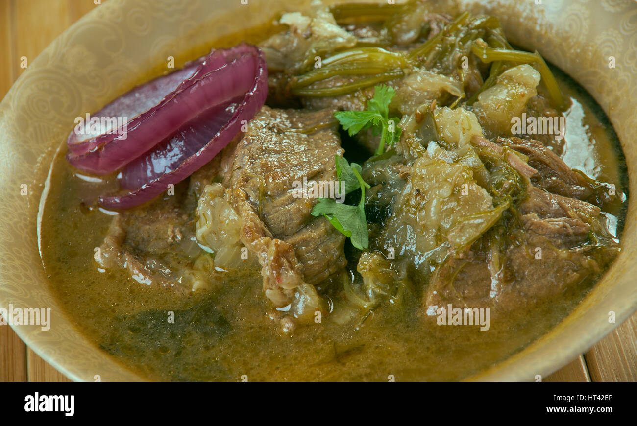 Ethiopian Lamb Onion Stew - Awaze Tibs.African cuisine Stock Photo - Alamy