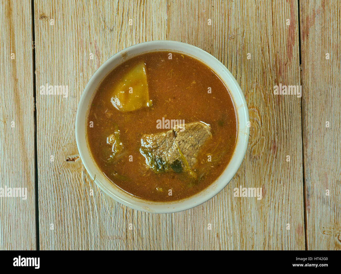 Dalcha Hyderabadi, Indian stew made from mutton, chana dal and Tamarind ...