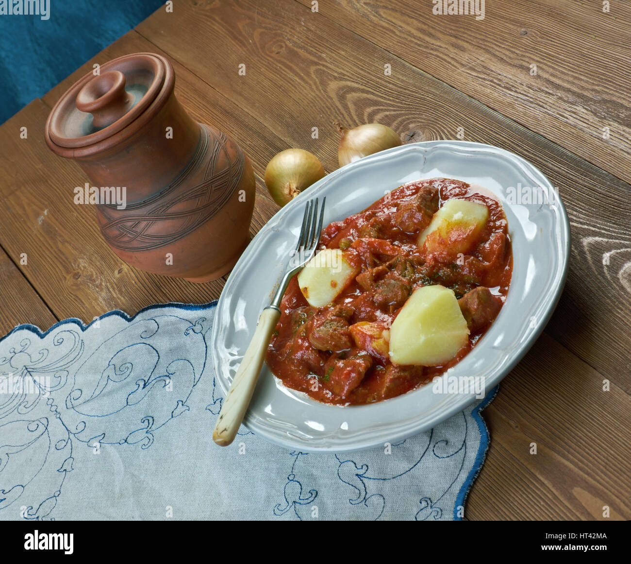 Bredie- Cape Malay mutton stew - South African lamb stew Stock Photo ...