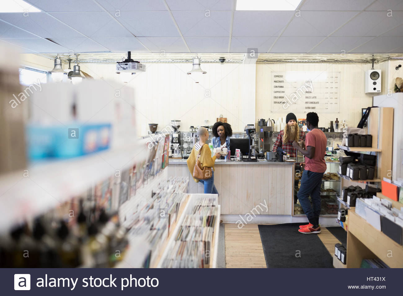 Barista baristas counter customer customers hi-res stock photography ...