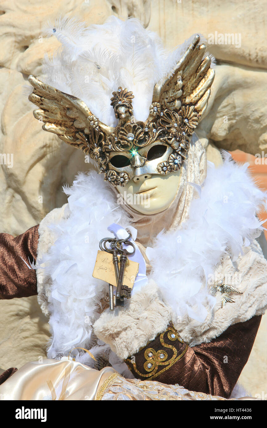 An angel holding the keys of the Gateway to Heaven during the Carnival ...