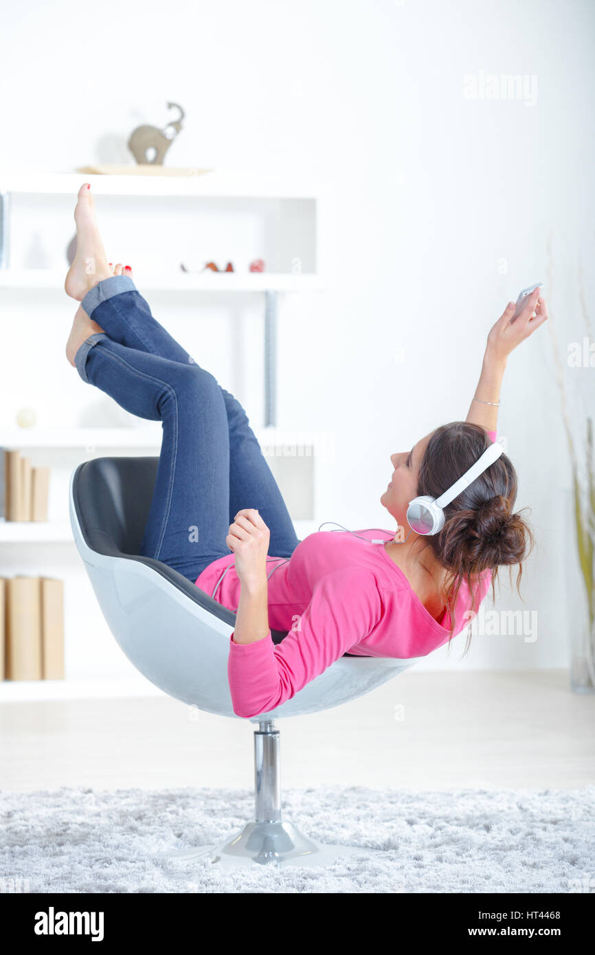 Lady in arm chair hi-res stock photography and images - Alamy