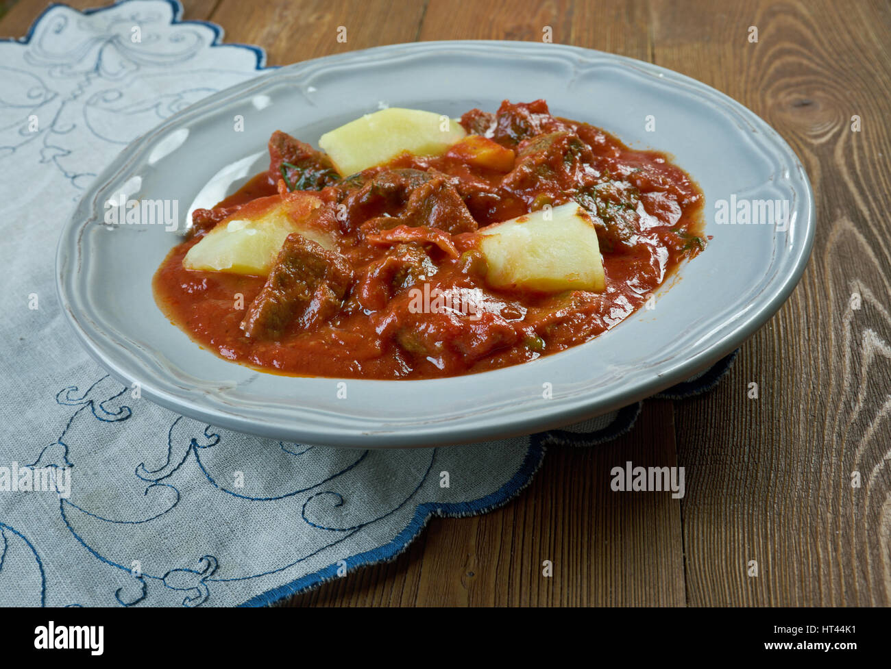 Bredie- Cape Malay mutton stew - South African lamb stew Stock Photo ...