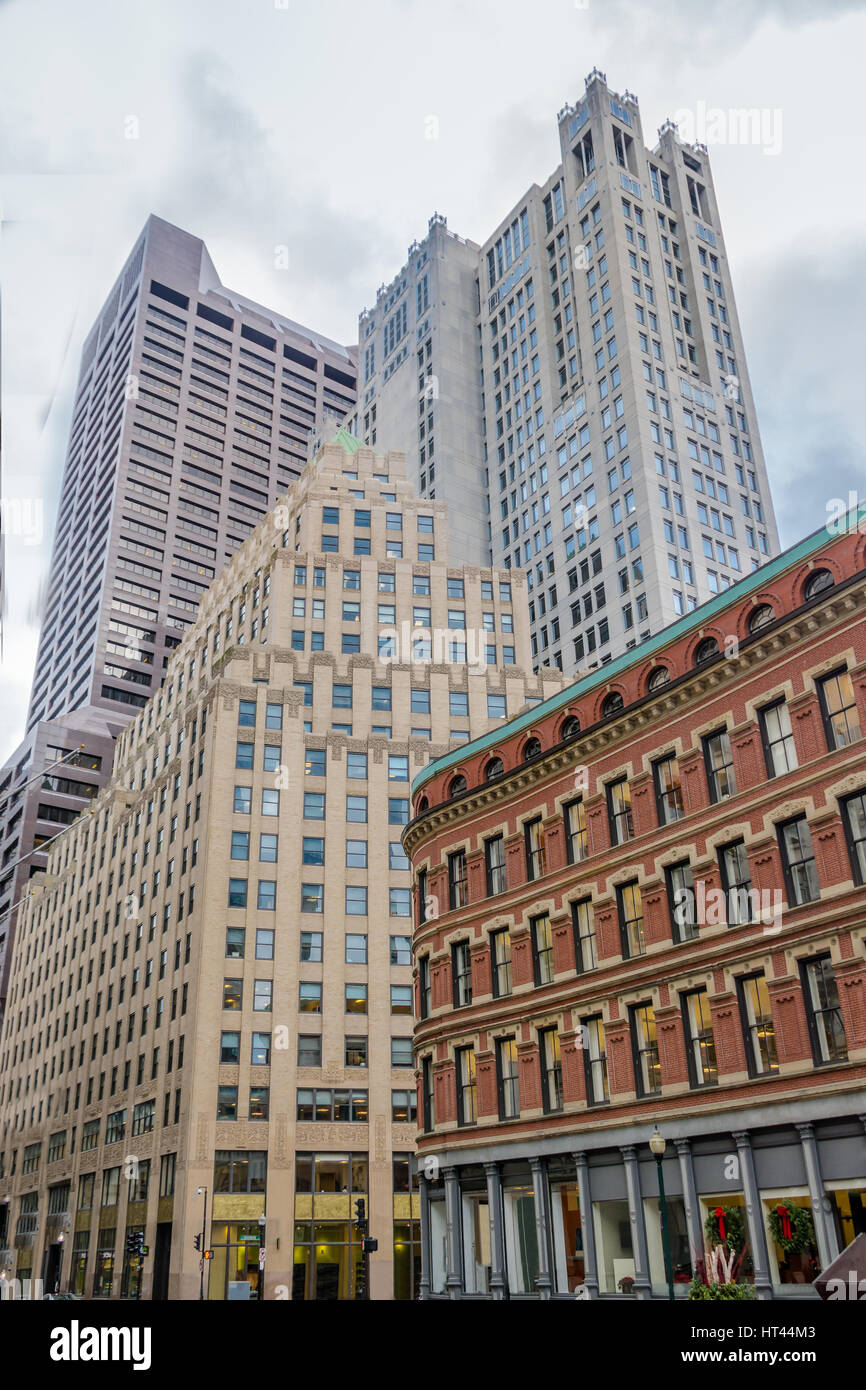 Boston Street Buildings - Boston, Massachusetts, USA Stock Photo - Alamy