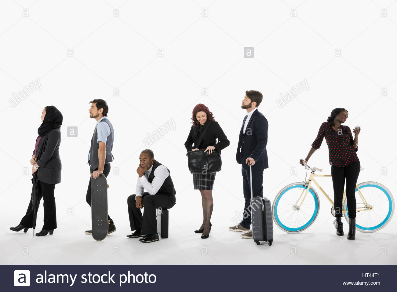Queue of people cut out hi-res stock photography and images - Alamy