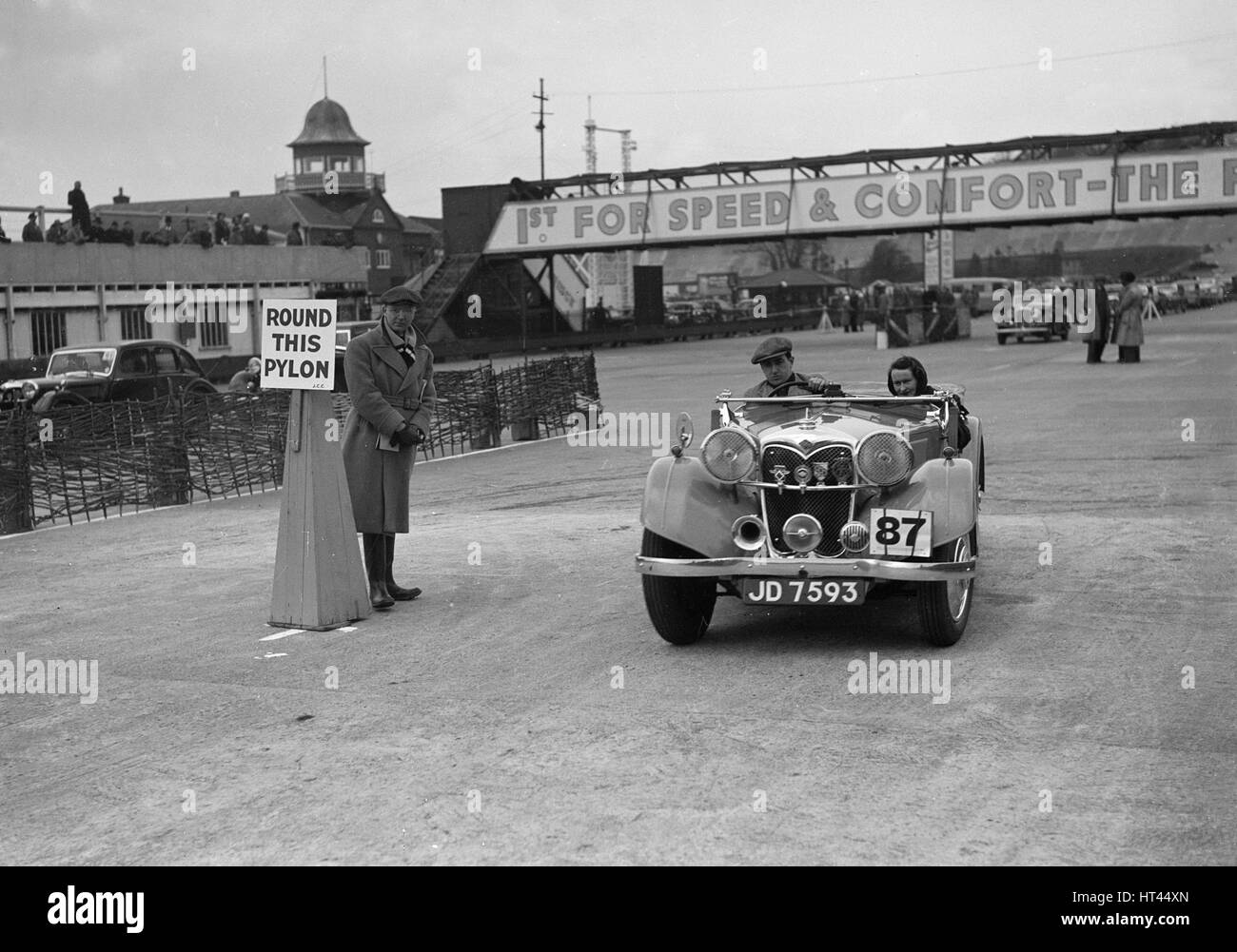 Riley Lynx competing in the JCC Rally, Brooklands, Surrey, 1939. Artist ...