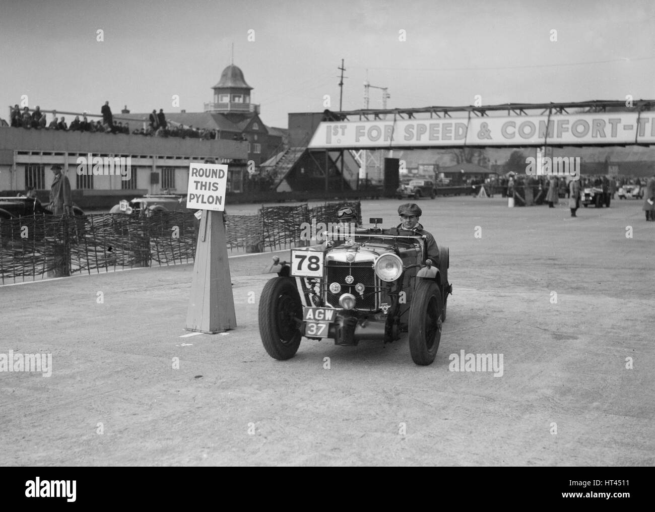 MG K3 competing in the JCC Rally, Brooklands, Surrey, 1939. Artist ...