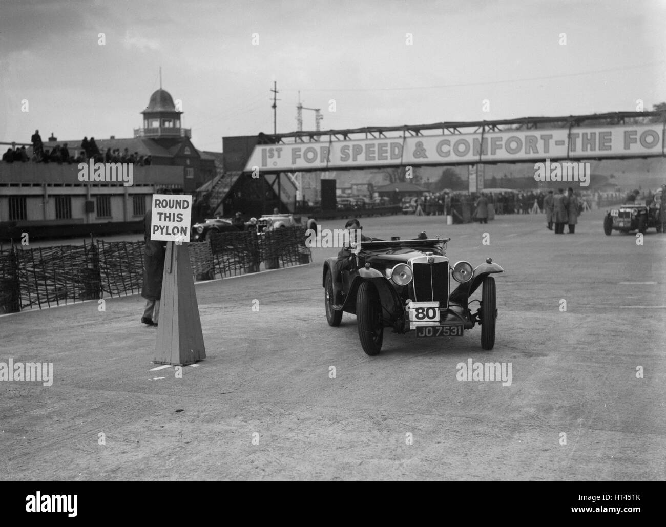 MG Magnette competing in the JCC Rally, Brooklands, Surrey, 1939 ...