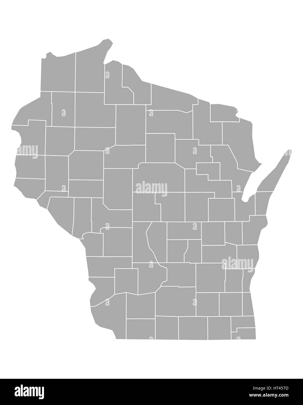 Wisconsin state usa map Black and White Stock Photos & Images - Alamy