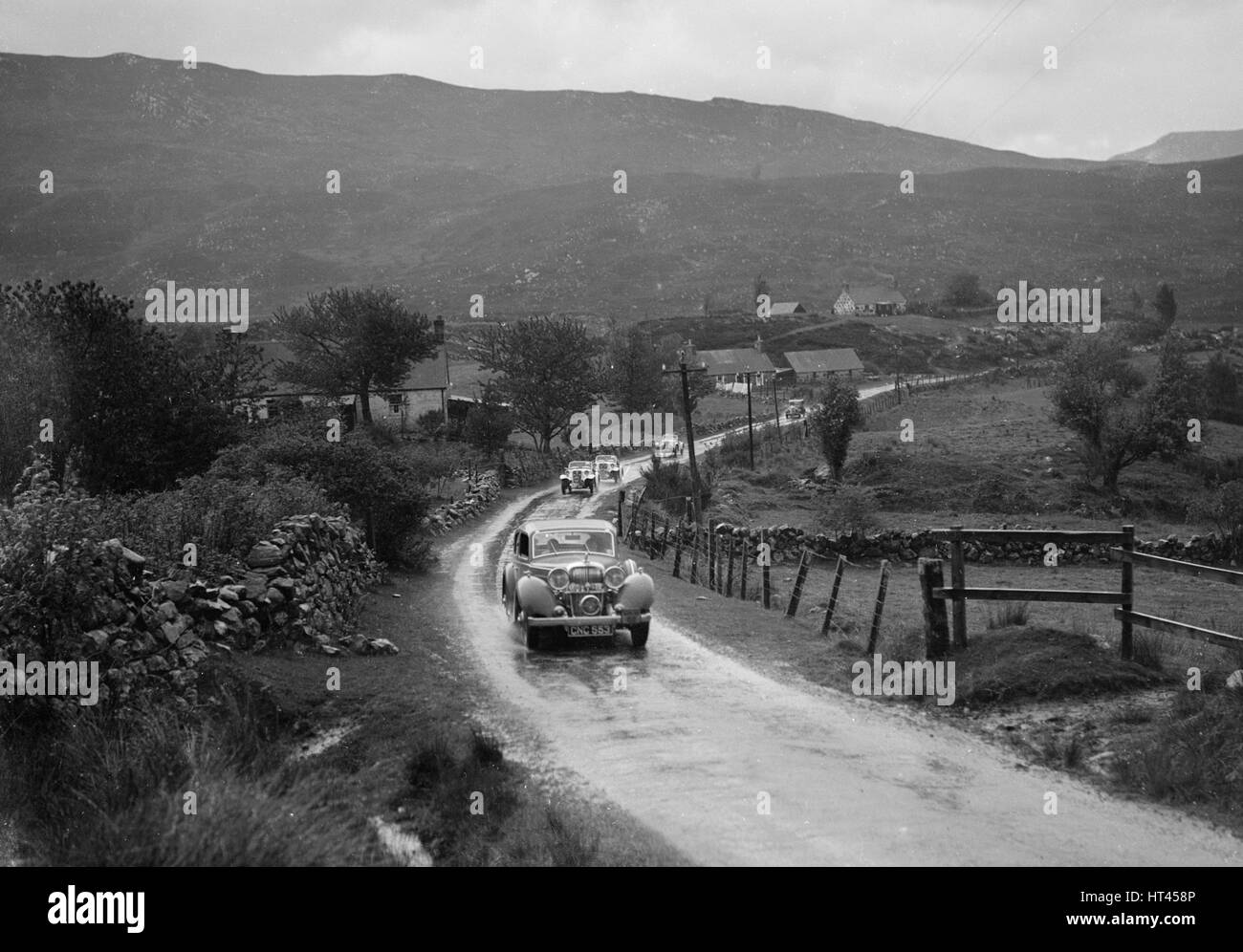 Singer Le Mans of WJB Richardson and SS Jaguar saloon of W Hetherington ...