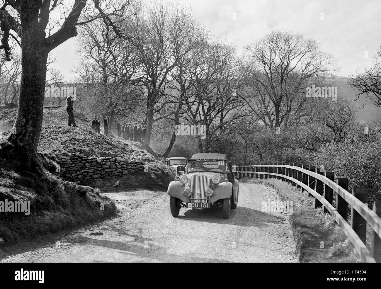 Kay Petre's Singer Nine competing in the RAC Rally, 1939. Artist: Bill ...