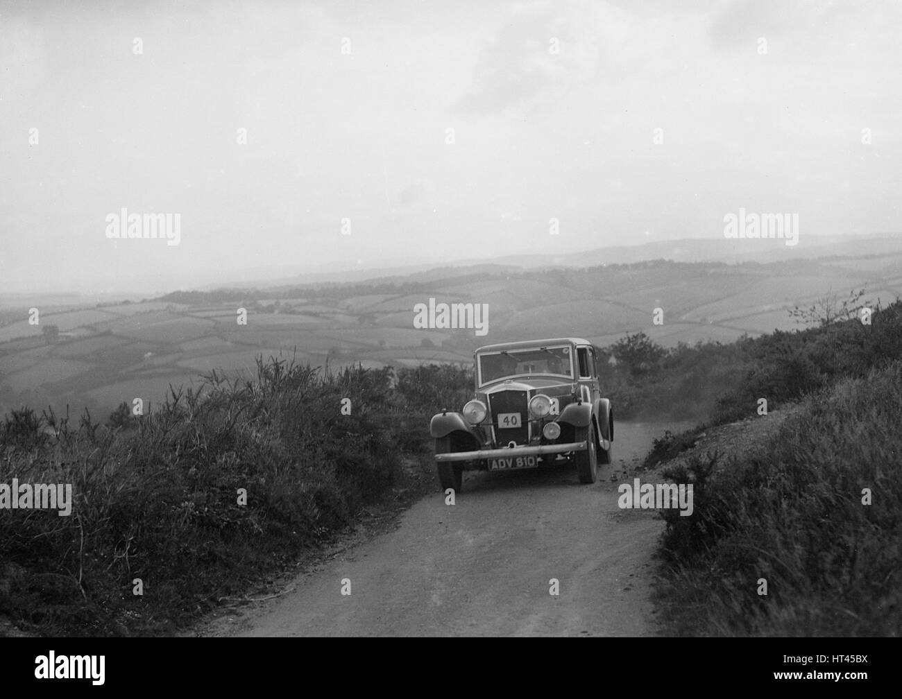 Railton saloon competing in the MCC Torquay Rally, 1938. Artist: Bill ...