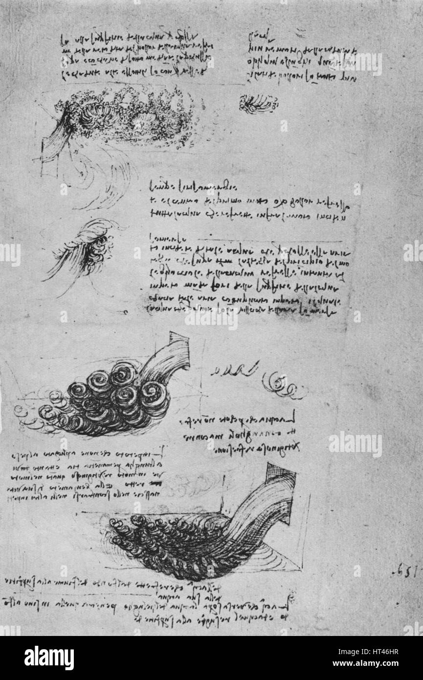 'Studies of Water Formations', c1480 (1945). Artist: Leonardo da Vinci ...