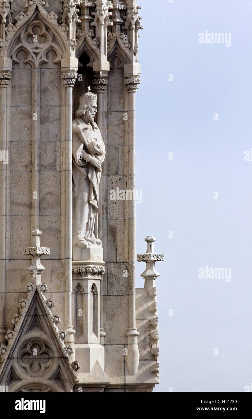 Gothic building decorated statues and historical human shape Stock ...