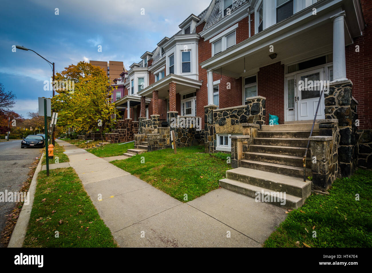 Row houses in Remington, Baltimore, Maryland Stock Photo - Alamy