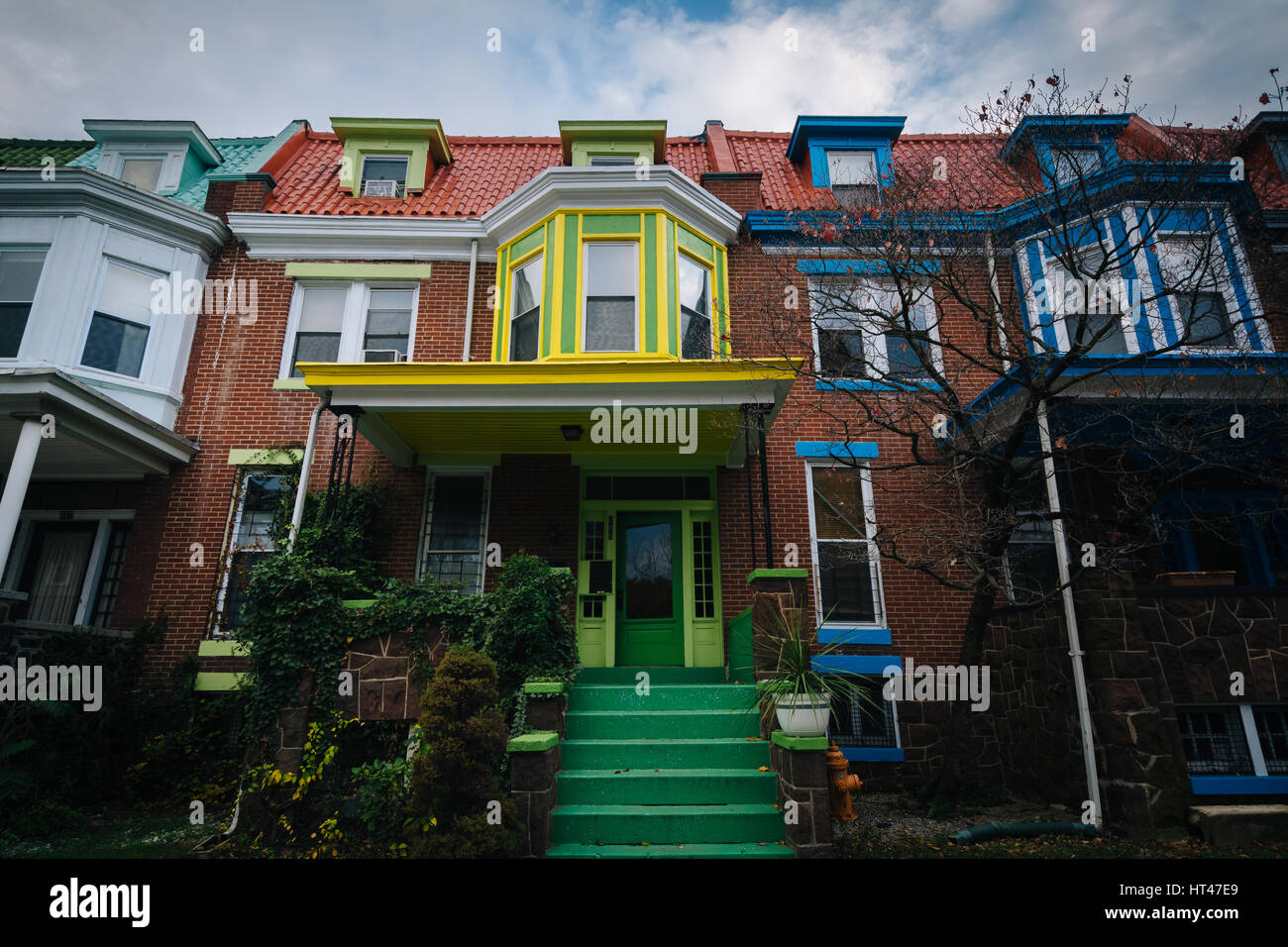 Row houses in Remington, Baltimore, Maryland Stock Photo - Alamy