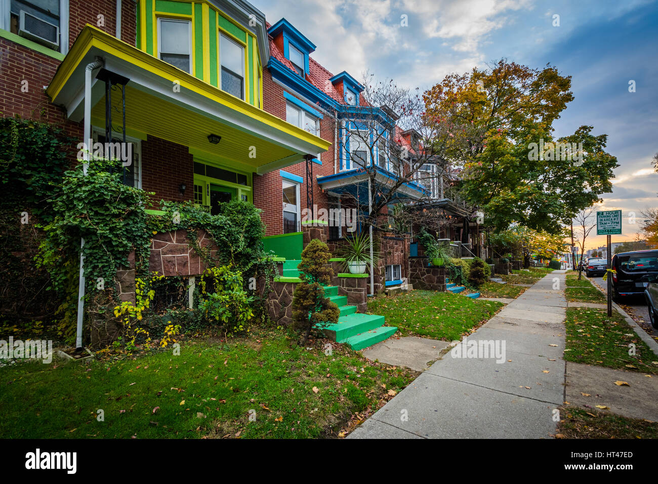 Row houses in Remington, Baltimore, Maryland Stock Photo - Alamy
