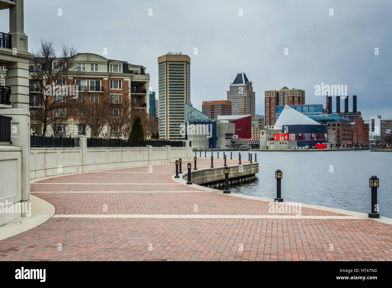 The Baltimore Waterfront Promenade, at the Inner Harbor, in Baltimore ...