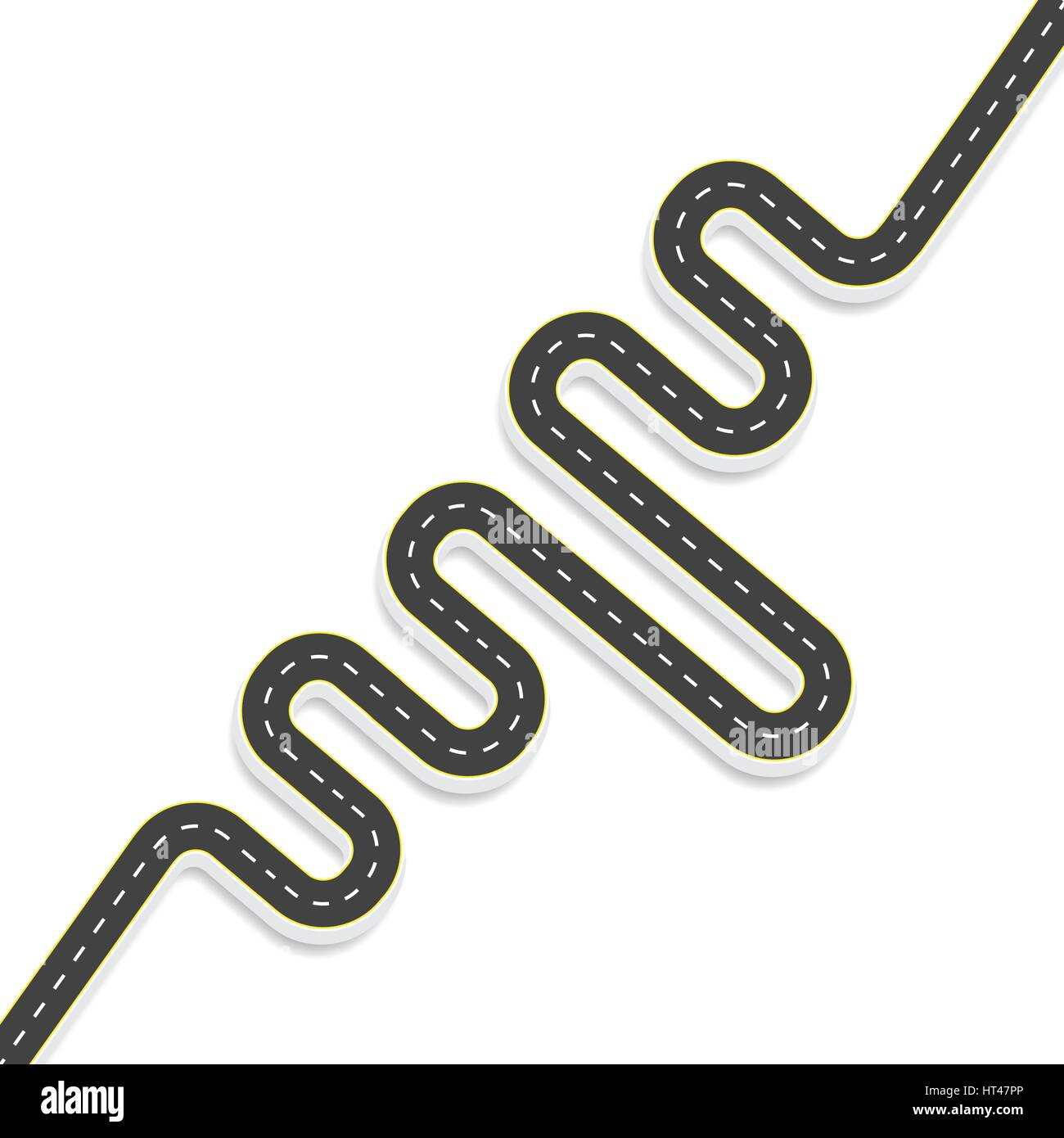 Road markings on highway Stock Vector Images - Alamy